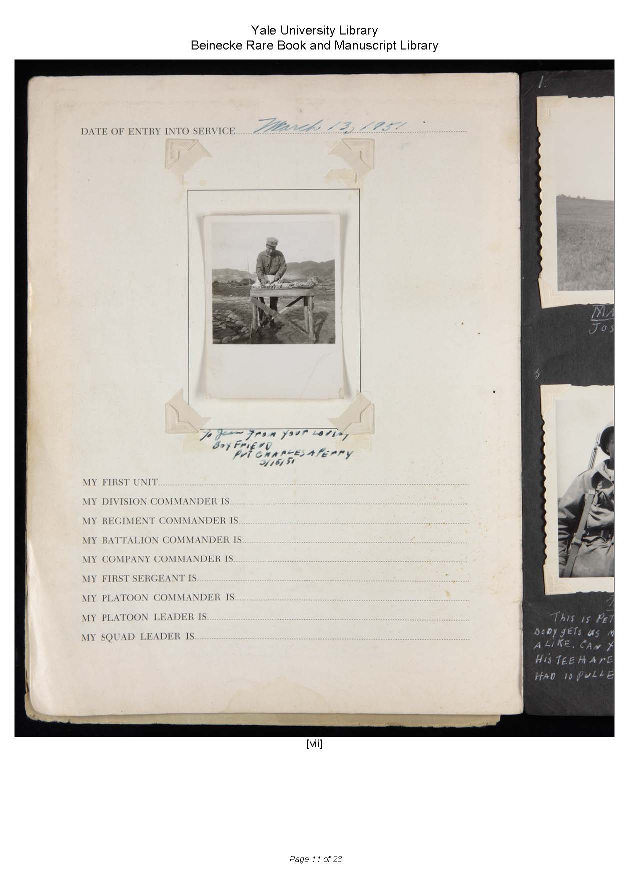 Charles A. Perry, B Co, 502nd, 1951 – The John Tubinis File