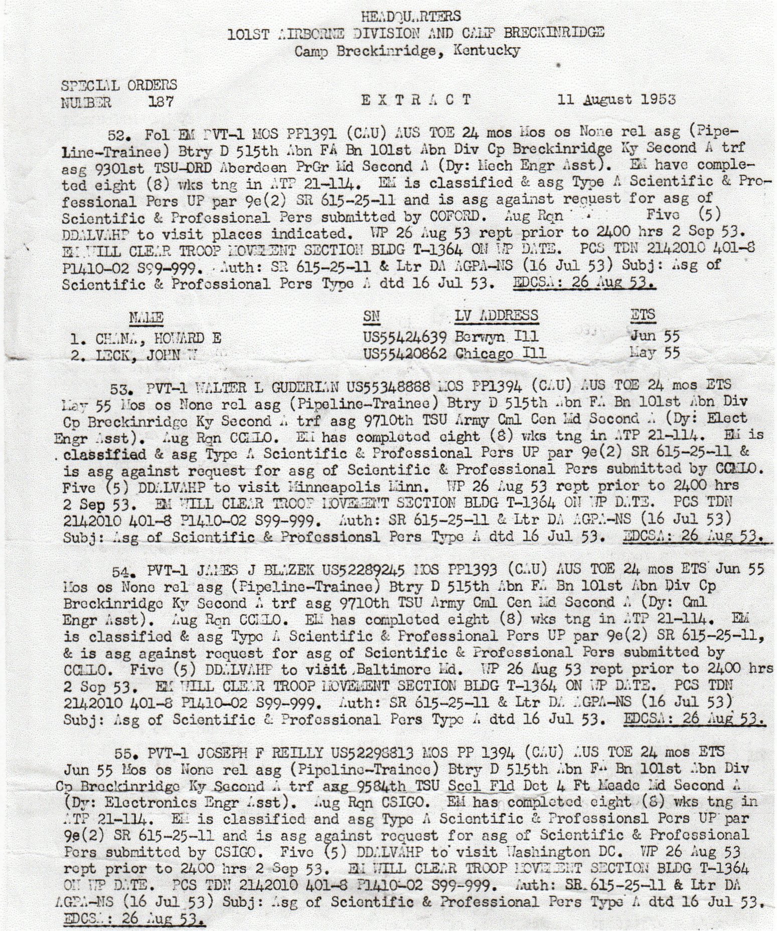 Thomas J. Karones, D Batt. 515th F.A. – The John Tubinis File