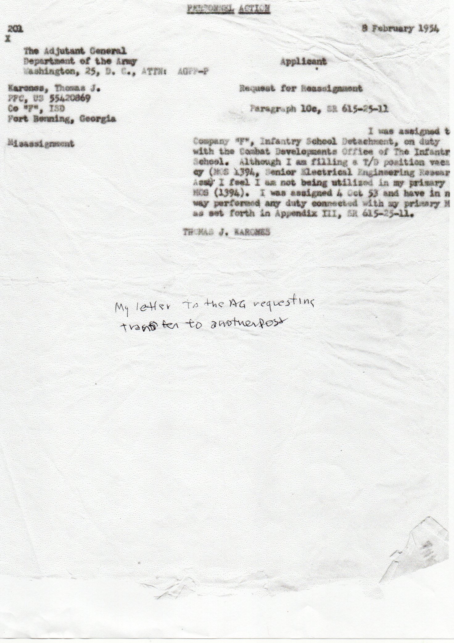 Thomas J. Karones, D Batt. 515th F.A. – The John Tubinis File